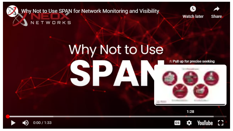 Why Not to Use SPAN for Network Monitoring and Visibility - NEOX NETWORKS